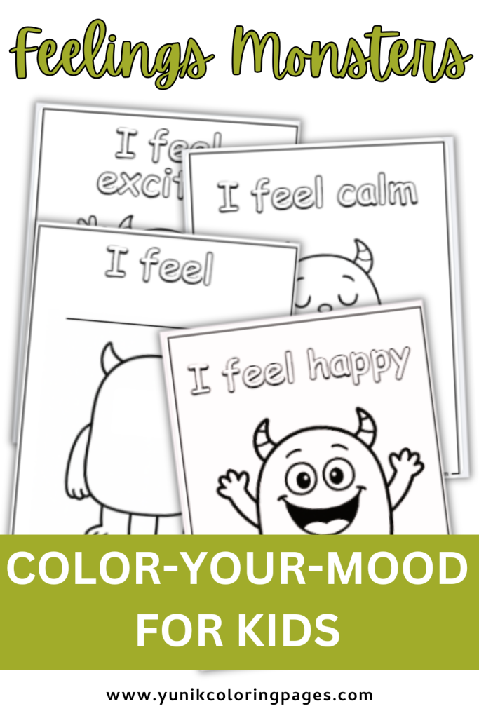 Feelings Monsters – Color-Your-Mood Activity Pages for Kids - Yunik ...